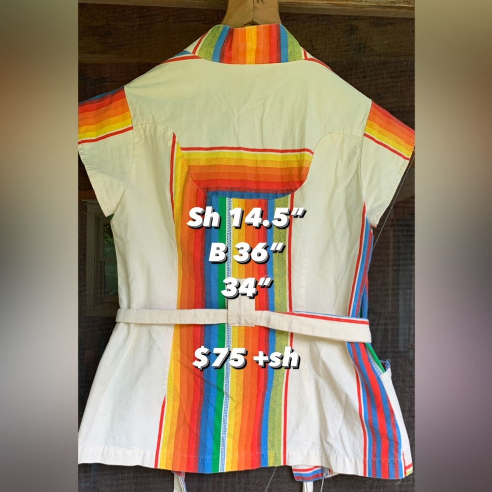 1970s Rainbow Colored Vest - Gem